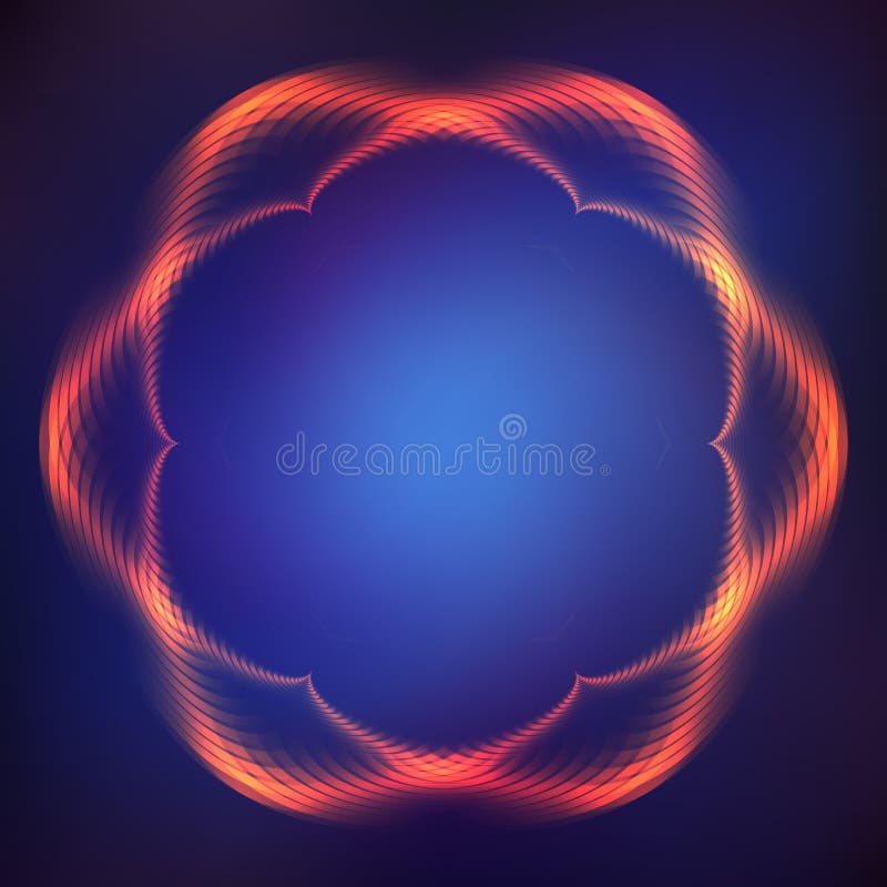 Cosmic Frame on Purple Blurred Background Stock Vector - Illustration ...
