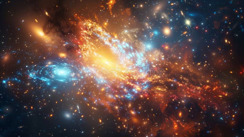 In a Cosmic Fusion Particles from Two Galaxies Collide and Form a New ...