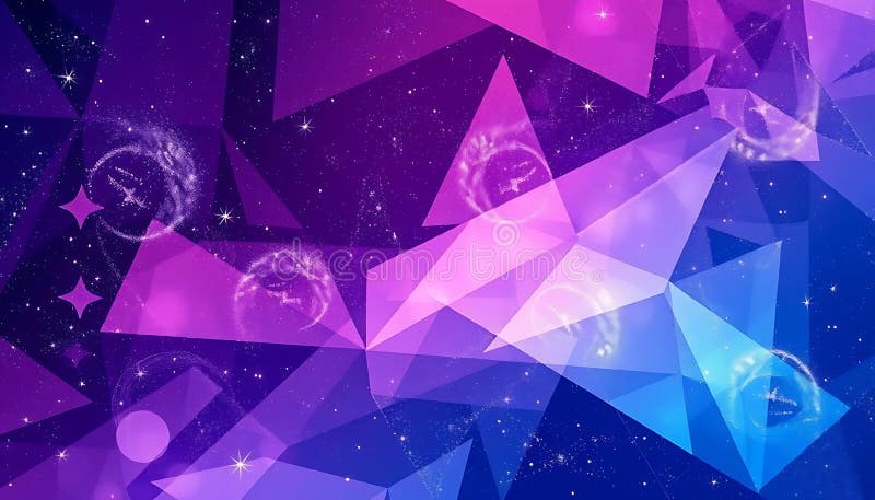 Cosmic Fusion: Vibrant Gradient Abstract Background with Geometric ...