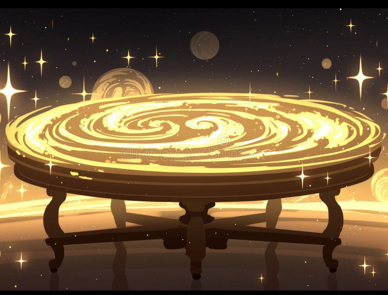 Cosmic Galaxy Coffee Table stock illustration. Illustration of surreal - 369781161