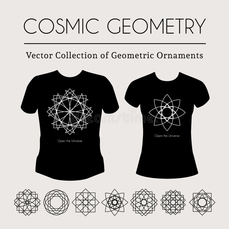 Cosmic Geometry Astrological Star Pattern Symbols Stock Illustration ...