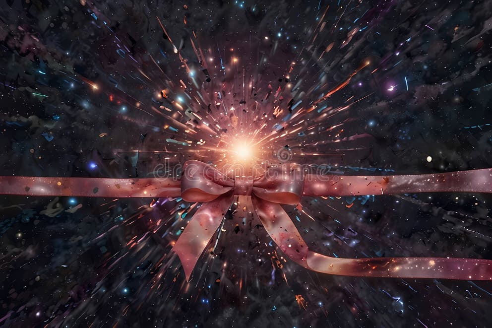 Cosmic Gift Explosion the Universe Unwrapped Stock Photo - Image of ...