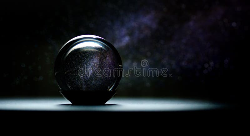 Cosmic Glass Ball Showing the Galaxy Stock Photo - Image of inside ...
