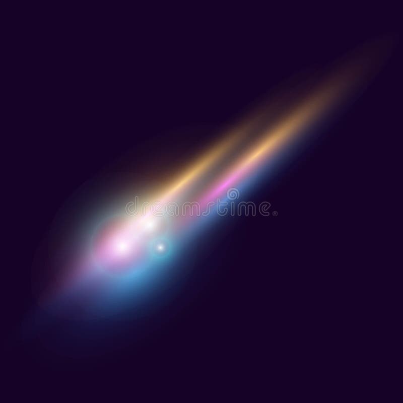 Cosmic Glow Refraction of Rainbow Ray Light. Star Dust Fog Light ...