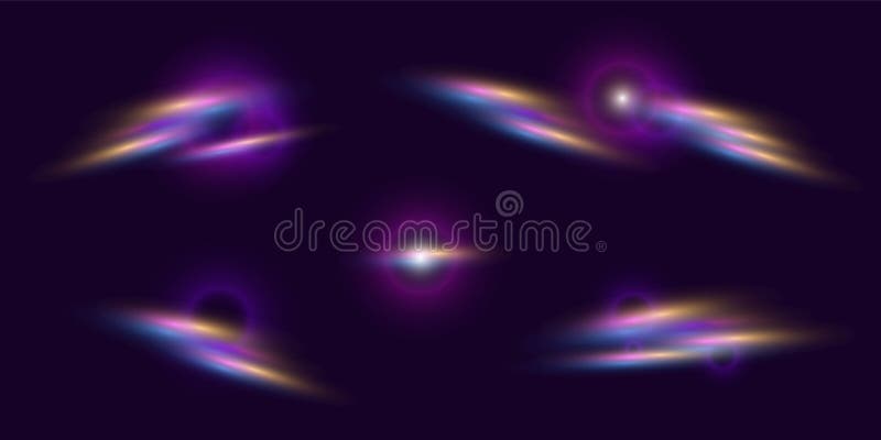 Cosmic Glow Refraction of Rainbow Ray Light. Star Dust Fog Light ...