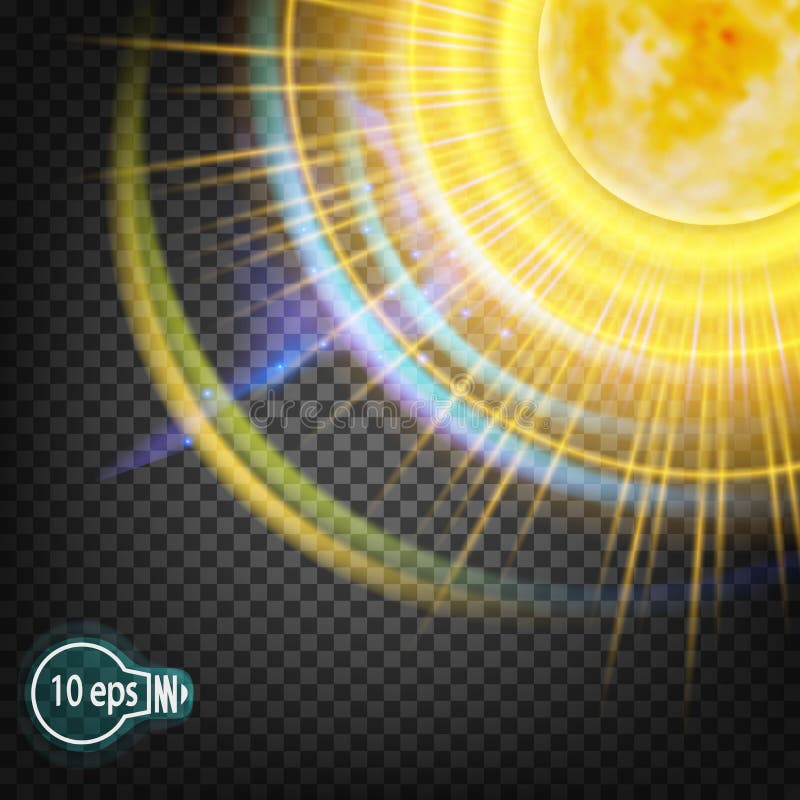 The Cosmic Glow of the Sun Star. in Distant Cosmos Stock Vector ...