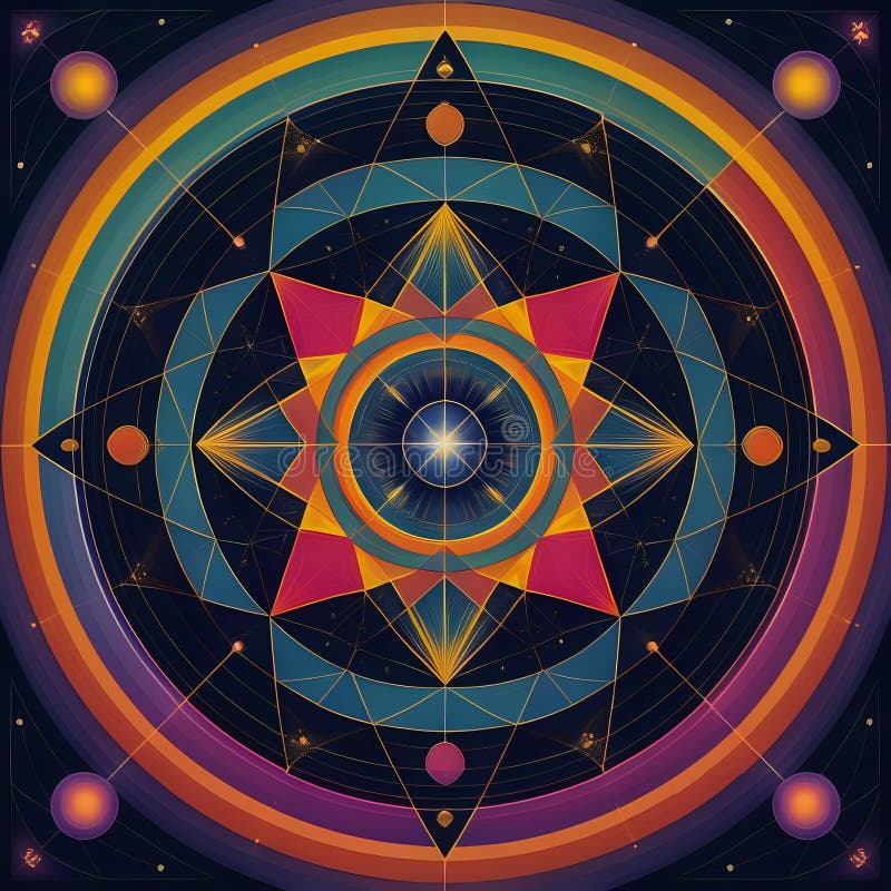 Cosmic Harmony a Blend of Geometric Complexity and Musical Color Fields ...