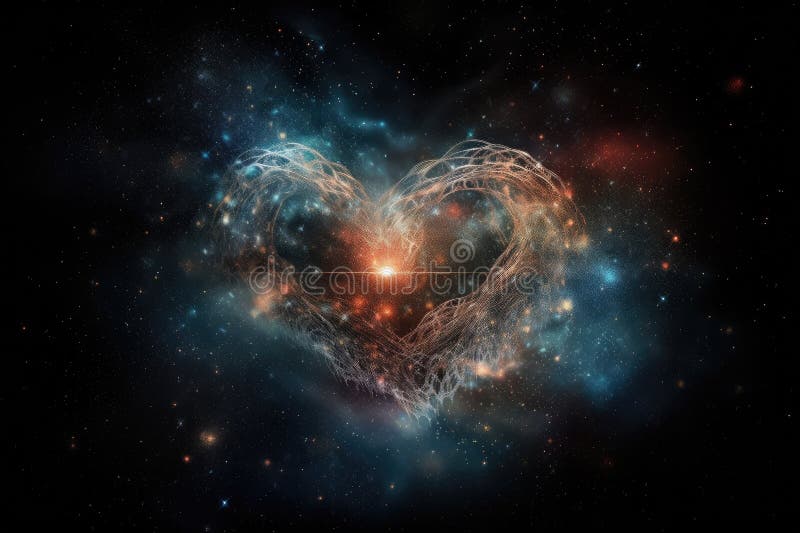 Cosmic Heart, Beating with the Stars and Dust of the Universe Stock ...