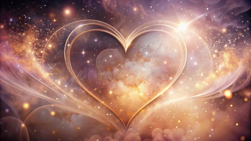 Cosmic Heart Nebula Celestial Love and Stardust Embrace. Generative AI ...