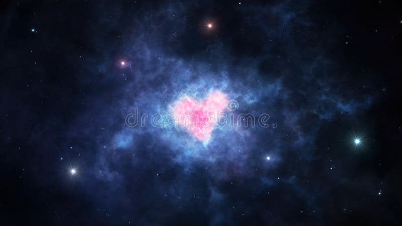 Cosmic heart nebula stock photo. Image of shape, heart - 302662802