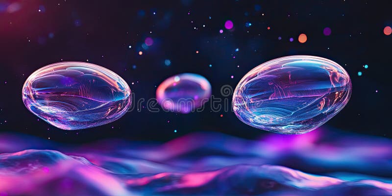 Cosmic Holo-Shapes: Floating Holographic Forms in Deep Space Background ...