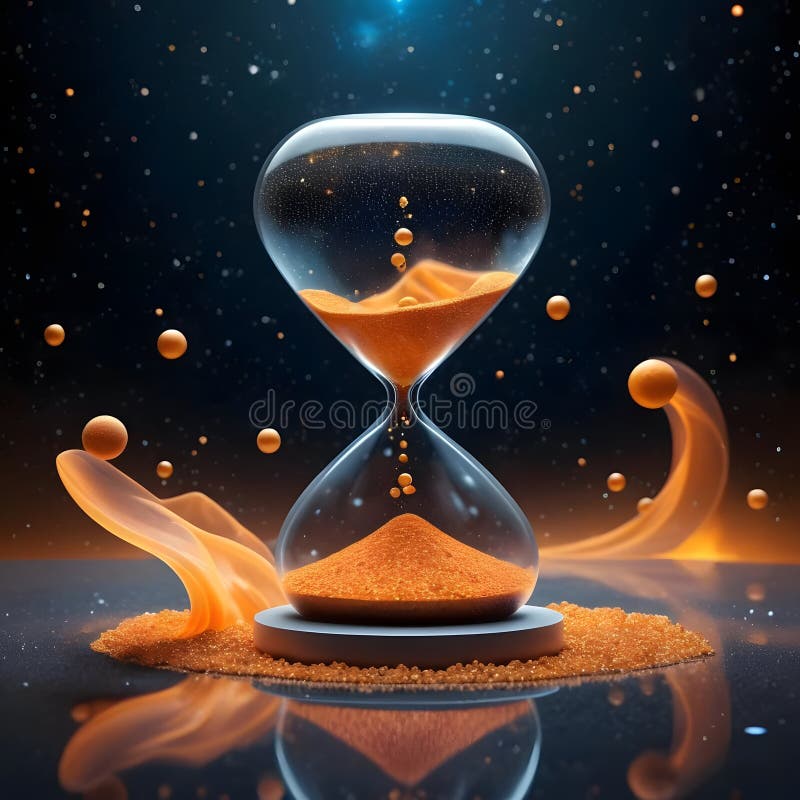 Cosmic Hourglass: Time S Passage in a Celestial Realm Stock ...