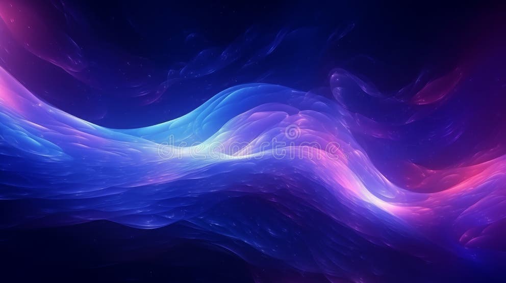 Cosmic Hyper Space with Neon Lights and Swirls Stock Illustration ...