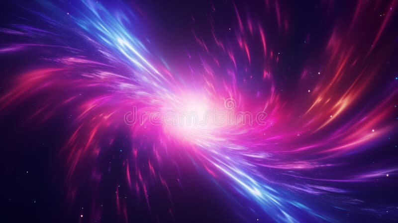 Cosmic Hyper Space with Pulsating Energy Waves Stock Illustration ...