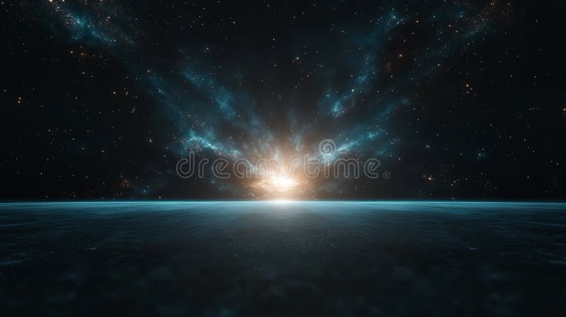 Cosmic Illumination, a Deep Space Scene with Bright Light and Nebulae ...