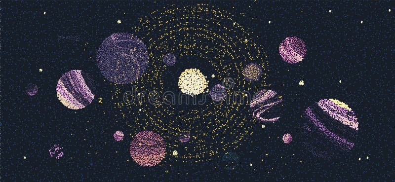 Starry Pointillism Stock Illustrations – 28 Starry Pointillism Stock ...