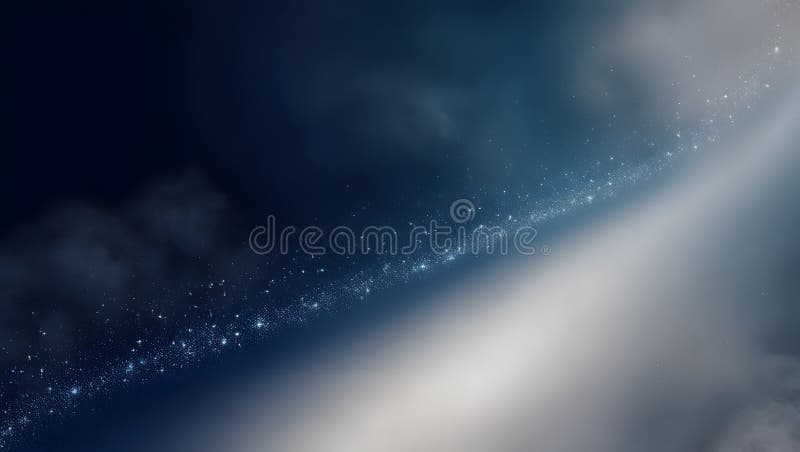 Cosmic Inspired Gradient Blending Deep Navy Blue with Sparkling Silver ...