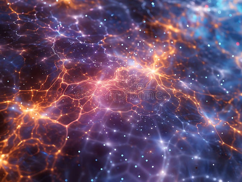 Cosmic Interconnected Abstract Background - Web of Intricate ...