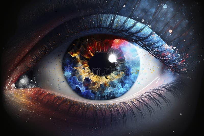 Cosmic Iris Eye with Starry Details for Your Next Space-Themed Project ...