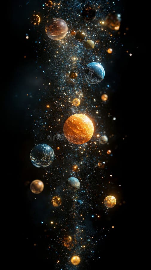 Cosmic Journey through the Solar System with Planets and Stars in a ...