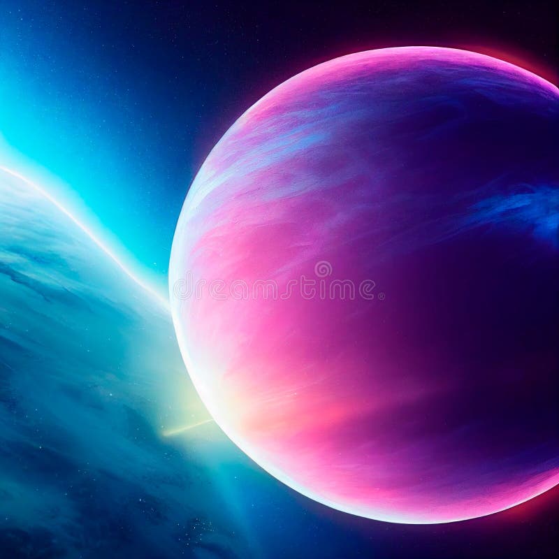 Space Landscape with Red Planets Stock Photo - Image of exploration ...