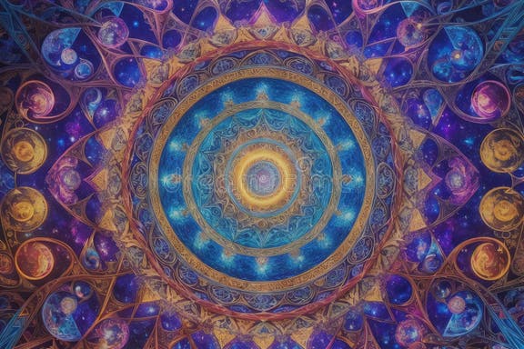 The Cosmic Library of Akashic Record.AI Generated Stock Illustration ...