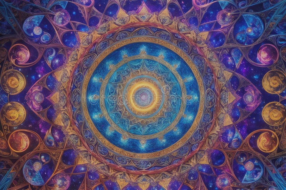 The Cosmic Library of Akashic Record.AI Generated Stock Illustration ...