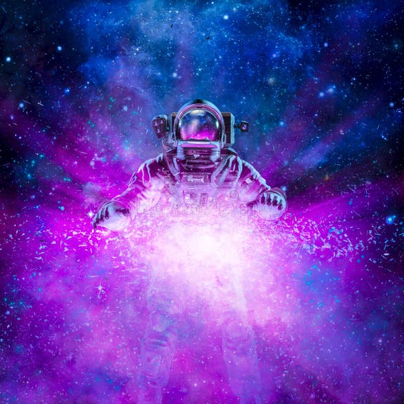 Cosmic light astronaut stock illustration. Illustration of cosmos ...
