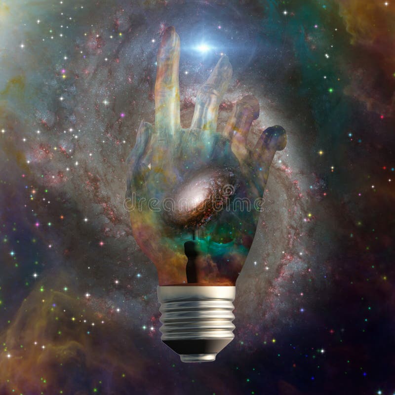 Cosmic Intelligence - Brain in Universe Stock Illustration ...
