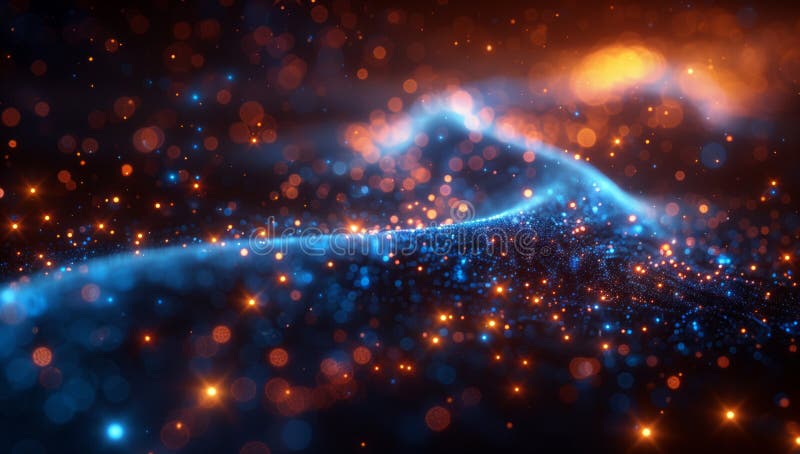 Cosmic Light Trails a Beautiful Interaction of Blue and Orange ...