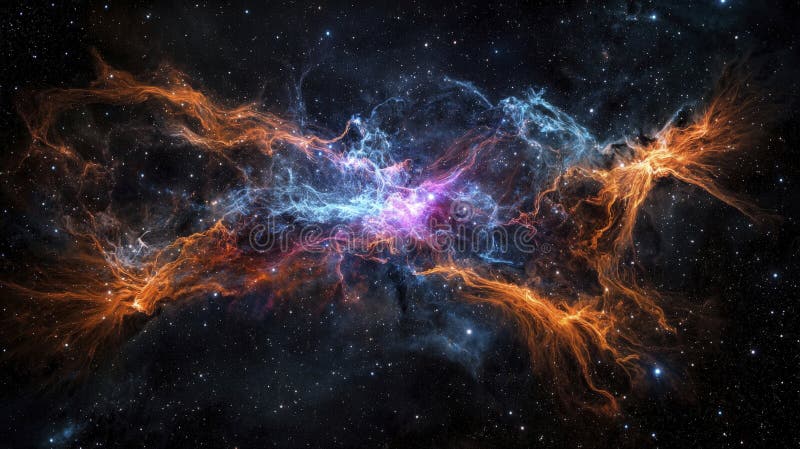 Cosmic Light Trails Flowing through Space Nebulae Digital Art Galactic ...