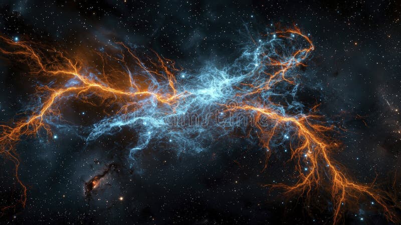 Cosmic Light Trails Resembling Flow of Time Outer Space Digital Art ...