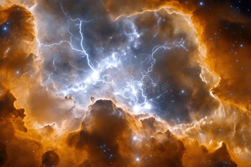 Cosmic Lightning Illuminates Clouds in a Vibrant Nebula Captured in ...