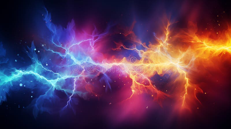 Cosmic Lightning Streaks Space Astronomy Wallpaper Stock Illustration ...
