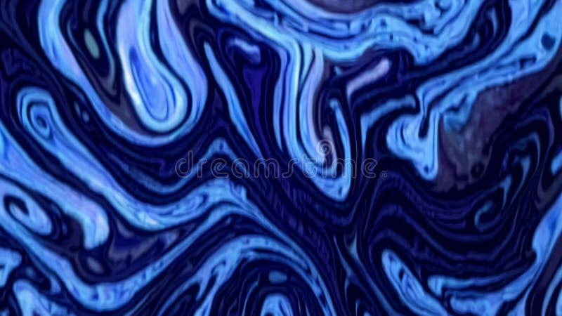 Cosmic Liquid Waves Forming Mesmerizing Blue and Black Patterns Stock ...