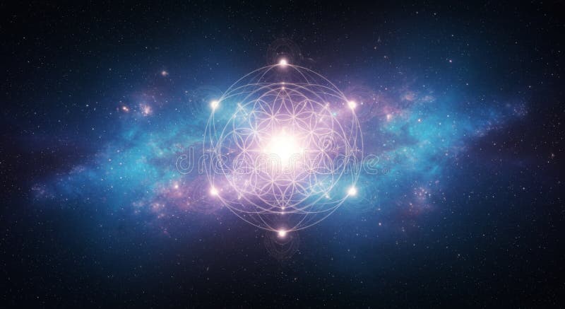 Cosmic Mandala in a Starry Galaxy Stock Illustration - Illustration of ...