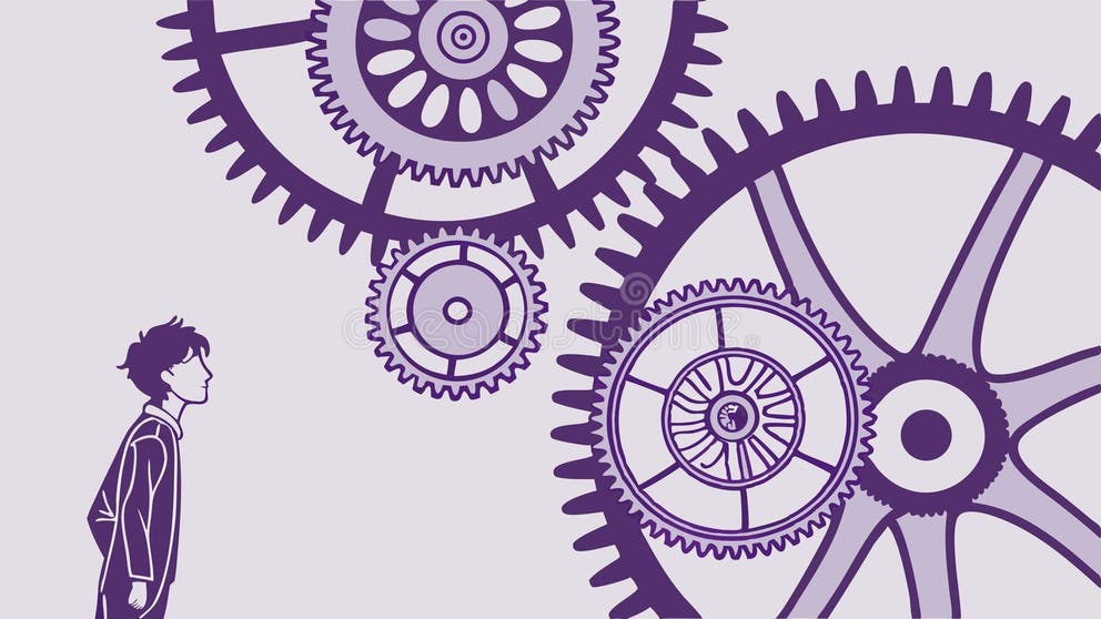 Cosmic Mechanisms Gears in Abstract Void, Vector Design Generative AI Stock Vector ...