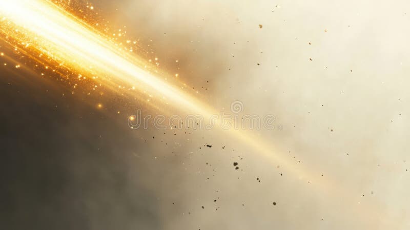 Cosmic Meteor Shower Dust Particles and Light Trail in Space ...