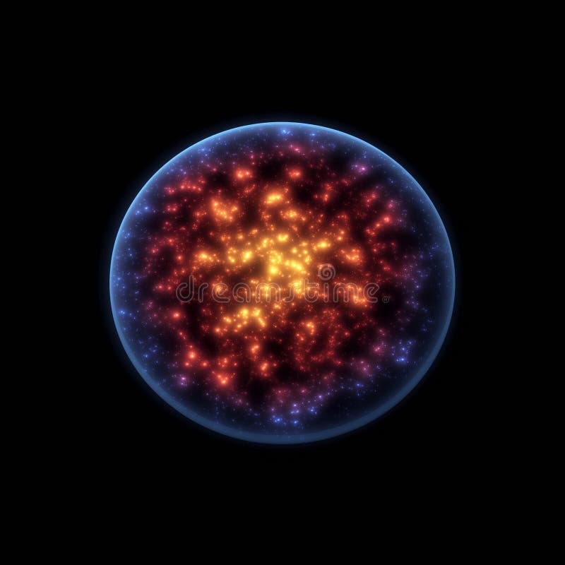 Cosmic Microwave Background Map Visualization Stock Illustration ...