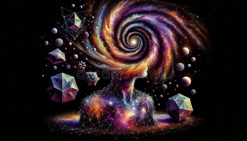 Cosmic Mind stock illustration. Illustration of artwork - 355527749