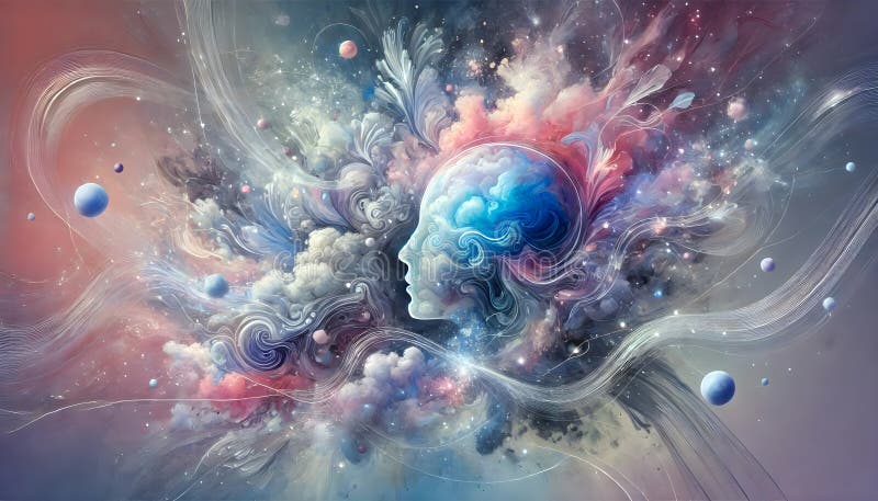 Cosmic Mind: Interstellar Thoughts Stock Illustration - Illustration of ...