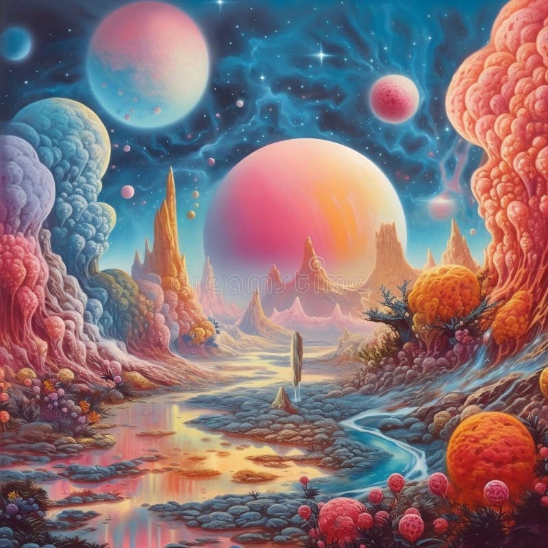 Cosmic Mist of Ambrosia stock illustration. Illustration of space ...