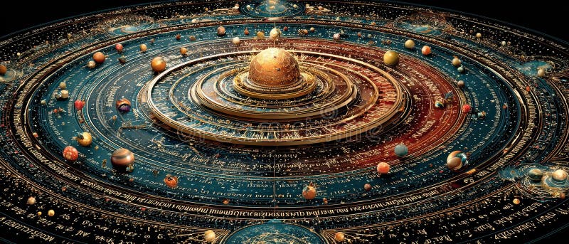 Detailed Cosmic Solar System Orbits Stock Photo - Image of cosmos ...