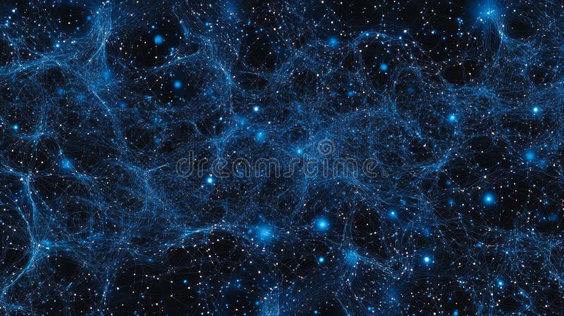 Cosmic Nebula: Blue Starfield Texture Background Stock Illustration ...