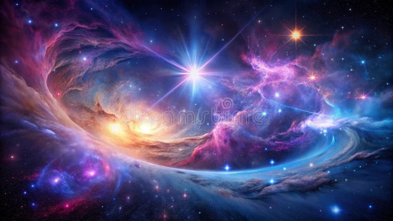 Cosmic Nebula a Celestial Dance of Light and Color in the Vast Expanse ...