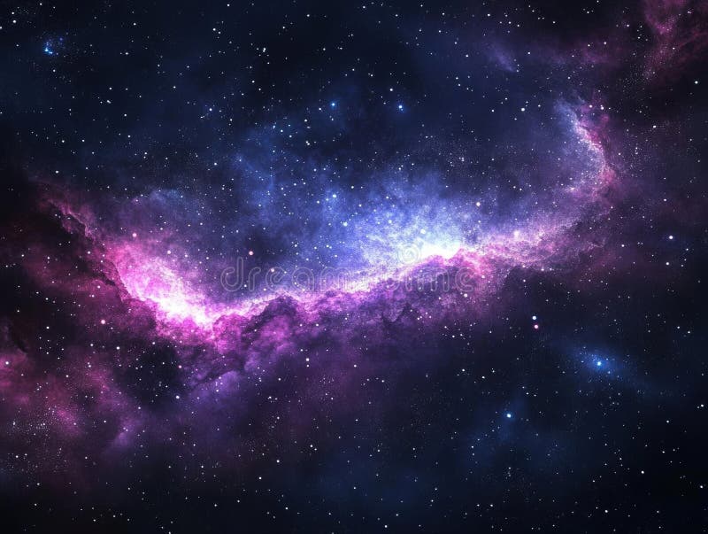 Cosmic Nebula, a Celestial Tapestry of Stars and Gas Stock Image ...
