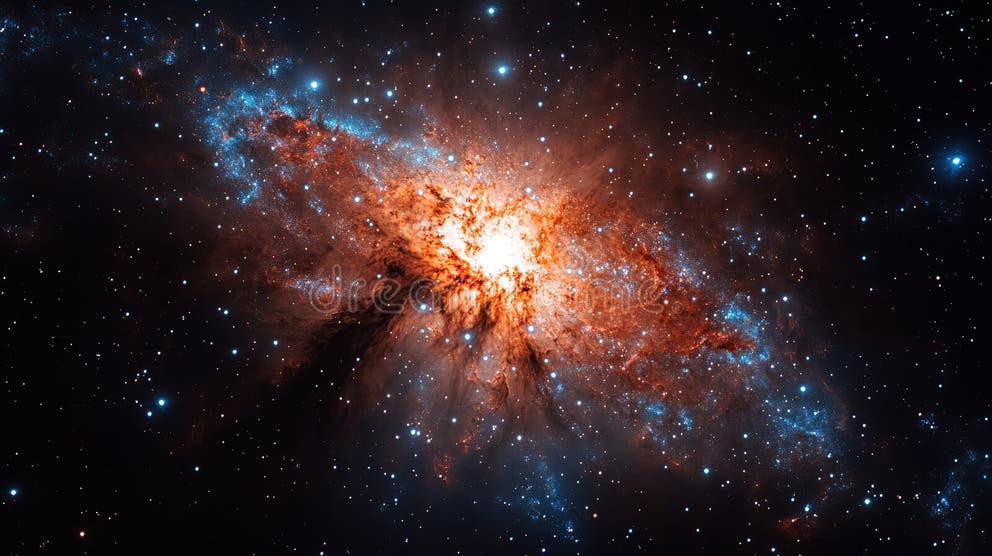 Cosmic Nebula Explosion Starburst in Deep Space Stock Photo - Image of ...