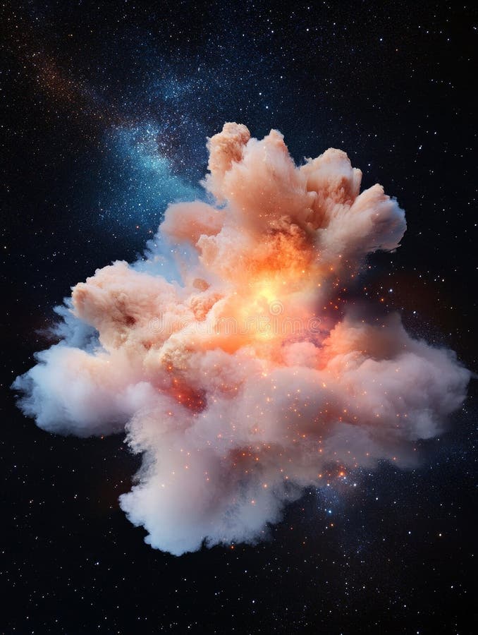 Cosmic Nebula Explosion a Vibrant Explosion in Space Symbolizing ...