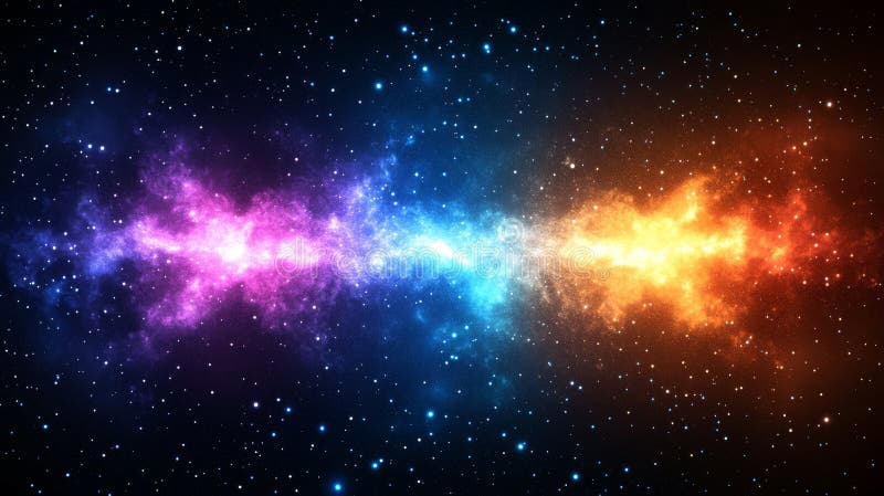 Cosmic Nebula Filled Vibrant Purple Blue Lightning Stock Photos - Free ...