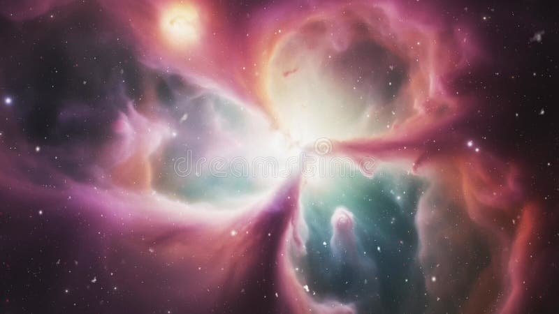 A Cosmic Nebula Formed after a Supernova Explosion. Stock Footage ...